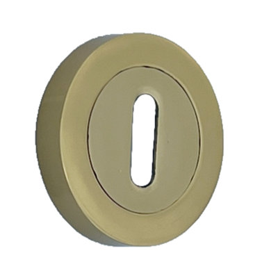 Escutcheon Polished Brass Pair Keyhole Cover Mortice Door Lock Cover