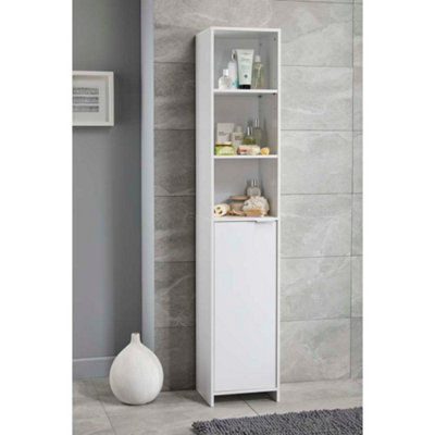 Essential Bathroom Tallboy Cabinet in White