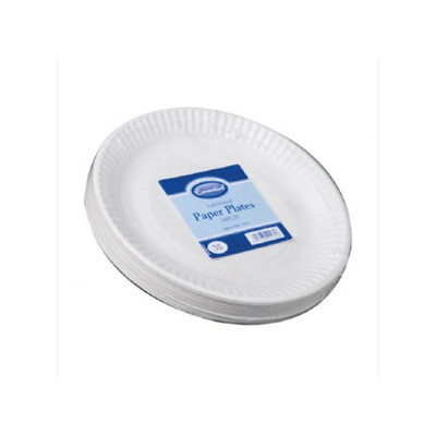 Essential Housewares Disposable Plates (Pack of 35) White (One Size ...
