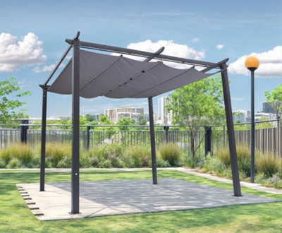 Essential Outdoor Pergola with Roof Event Shelter For Garden Patio