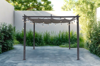 Essential Outdoor Pergola with Roof Event Shelter For Garden Patio