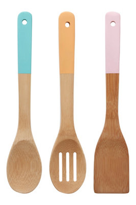 Essentials by Premier Aleki 3pc Bamboo Kitchen Utensil Set