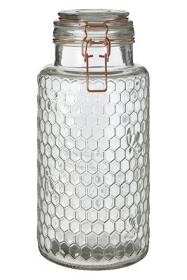 Essentials by Premier Apiary Rose Gold Wire Large Glass Jar