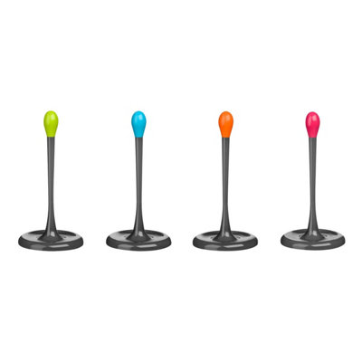 Essentials by Premier Grey and Hot Pink Kitchen Roll Holder