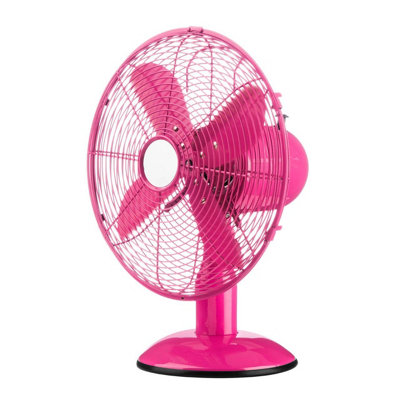 Essentials by Premier Hot Pink Desk Fan | DIY at B&Q