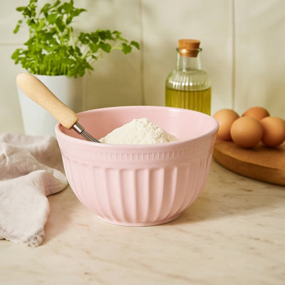 Essentials by Premier Melamine Large Pink Mixing Bowl | DIY at B&Q