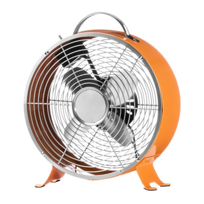Essentials by Premier Orange Retro Desk Fan