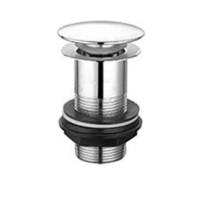 Essentials Pop Up Push Button Basin Sink Clicker Waste Unslotted Chrome ...