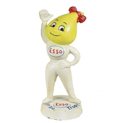 Esso Blue Oil Paraffin Money Banks Pair Cast Iron Coin Money Bank Box ...