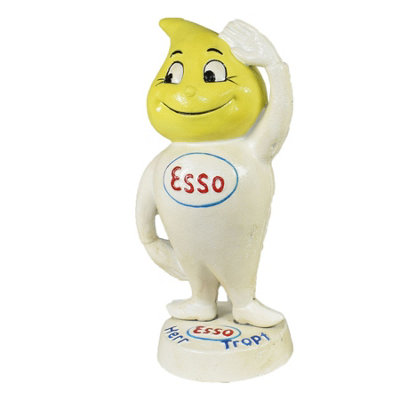 Esso Blue Oil Paraffin Money Banks Pair Cast Iron Coin Money Bank Box ...