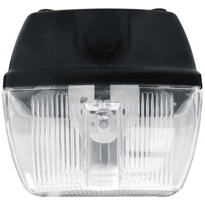 Eterna BH100E27 ES/E27 Rectangular Polycarbonate Bulkhead Black