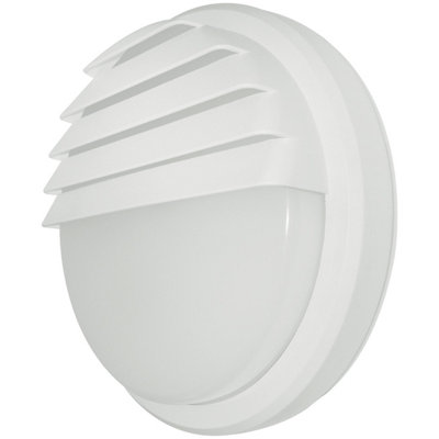 Eterna KCAS14WHLV 14W Cassi Louvered Bulkhead White