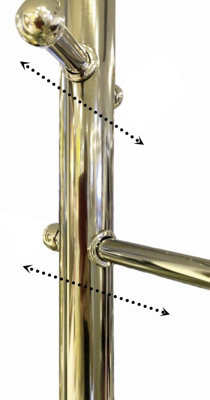 ETHAN FREE STANDING COAT STAND W/ SUIT BUTLER/SILVER CLOTHES VALET STAND