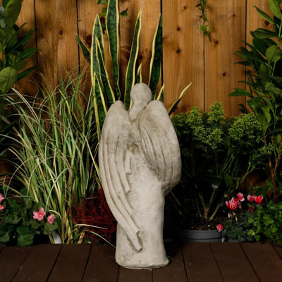 Ethereal Stone Guardian Angel Statue