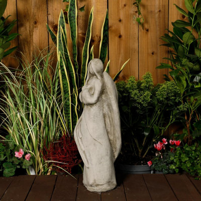 Ethereal Stone Guardian Angel Statue