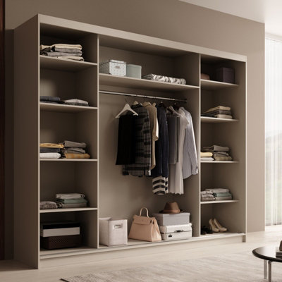 ETNA 250 Large Sliding Door Wardrobe with Mirror for Contemporary Homes ...