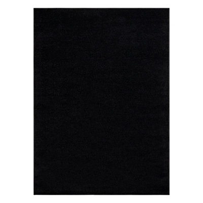 ETON PLUS carpet black, one-color, uniform, plain 400x500 cm