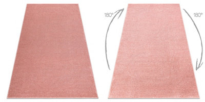 ETON PLUS carpet blush pink, one-color, uniform, plain 150x300 cm
