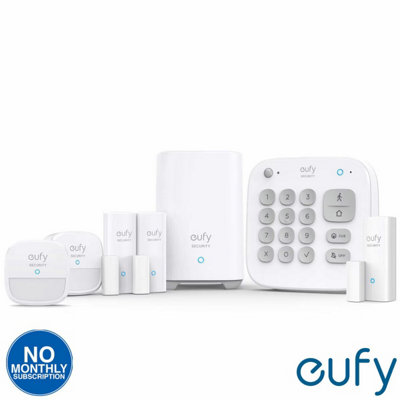 Eufy 7 Piece Alarm Bundle with HomeBase 2 Local Device Storage Motion ...