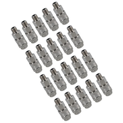 Euro Air Line Quick Release Hose Coupler Connector 1/4 BSP Male Thread 20pc