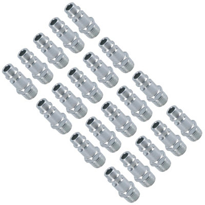 Euro Air Line Quick Release Hose Fitting Connector 1/4 BSP Male Thread 20pc