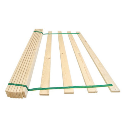 Euro Double 1400mm Pine Bed Slats Set - Premium 15 Slat Set