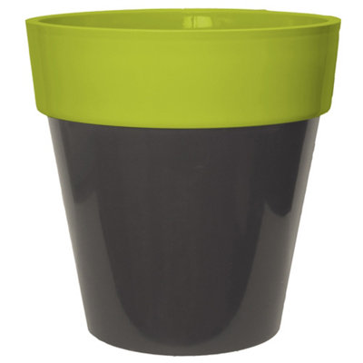 Euro Planter Round 36cm Glossy Apple Effect | DIY at B&Q
