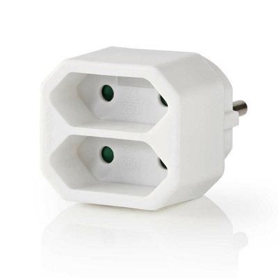 Euro Plug Socket Schuko CEE 7/17 Power Mains Socket Splitter 2Way CEE 7 ...