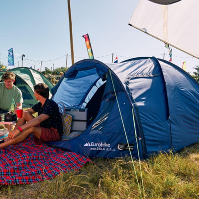 Buy Eurohike Avon 3 Man DLX Nightfall Dome Tent with Darkened Bedroom ...