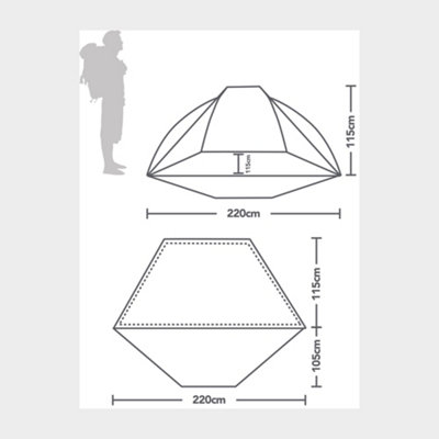 Eurohike Lightweight and Compact Wave II Beach Tent with UPF 50+ Protection