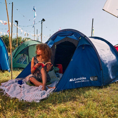 Eurohike Shadow 250 Nightfall Tent for 2 People with Darkened ...