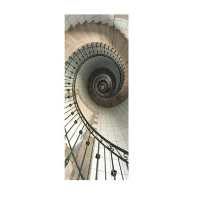 Europe Size Spiral Stairs Door Mural Self-Adhesive Stickers Standard ...