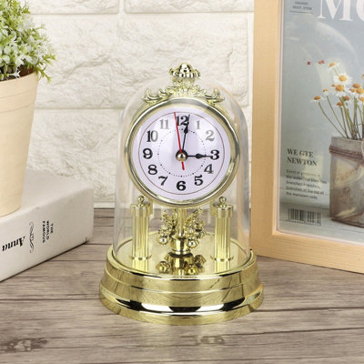 European Retro Style Living Room Clock Antique Silent Table Clock Home ...