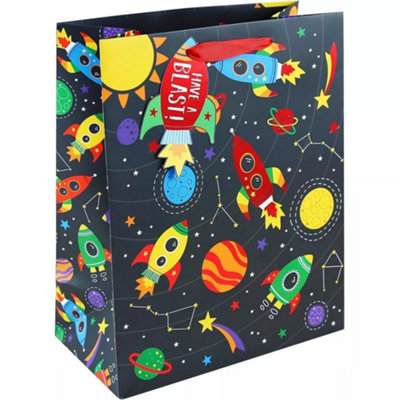 Eurowrap Solar System Gift Bag (Pack of 6) Multicoloured (25cm x 10cm x ...