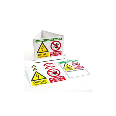 EV Vehicle Warning Sign Pack EVH37 Pack of 5