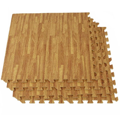 EVA Wood Effect Soft Foam Floor Mats/Tiles Home Flooring