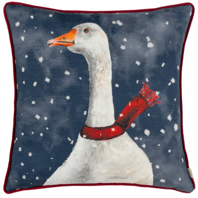Evans Lichfield Christmas Goose Piped Cushion Cover | DIY at B&Q
