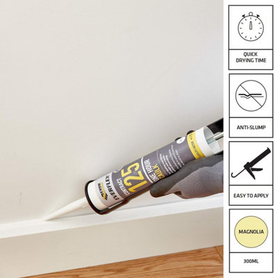 Everbuild 125MAG One Hour Caulk 125 Magnolia 310ml EVB125MAG