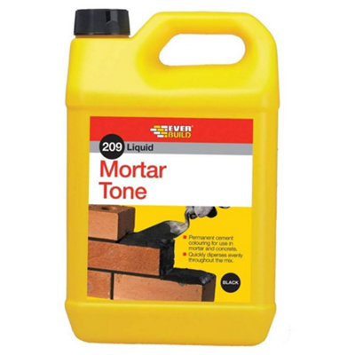 EVERBUILD 209 LIQUID MORTAR TONE - BLACK, 5L - COLOURING FOR MORTARS ...