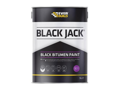 Everbuild 90105 Black Jack 901 Black Bitumen Paint 5 litre EVB90105 ...