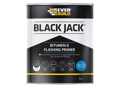 Everbuild 90201 Black Jack 902 Bitumen & Flashing Primer 1 litre ...