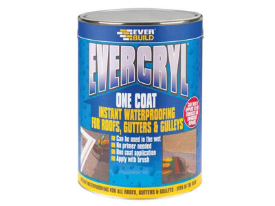 Everbuild EVCBK5 EVERCRYL One Coat Black 5kg EVBEVCBK5