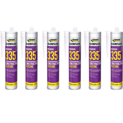 Everbuild Everflex 335 Construction Silicone Sealant White 295ml - Pack ...
