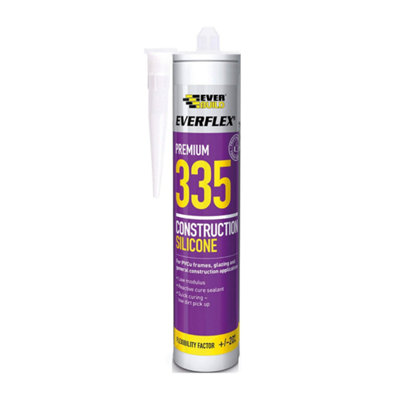 Everbuild Everflex 335 Construction Silicone Sealant White 295ml