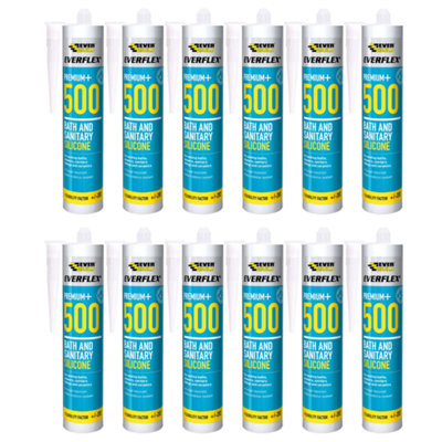 Everbuild Everflex 500 Bath and Sanitary Silicone Silicone Sealant ...