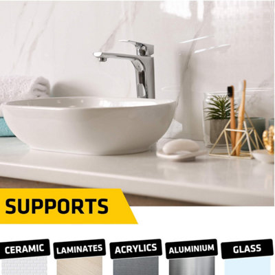 Everbuild Everflex 500 Bath and Sanitary Silicone Silicone Sealant ...