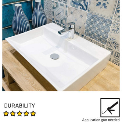 Everbuild Everflex 500 Bath and Sanitary Silicone Silicone Sealant ...