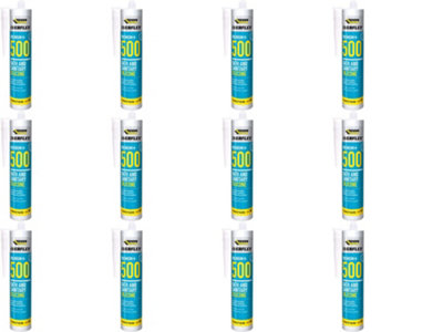Everbuild Everflex 500 Bath and Sanitary Silicone, Stone, 295 ml(Pack ...