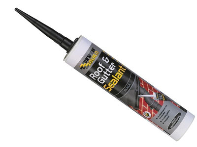 Everbuild Everflex Roof and Gutter Sealant Black 295ml Pack of 24 Butyl ...