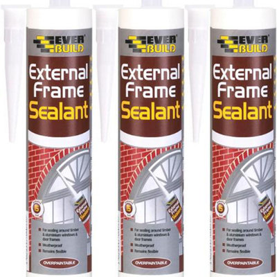 Everbuild External Frame Acrylic Sealant, Brown, 290 ml EXTBN (n) (Pack ...
